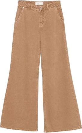 Blumarine Femme, Pantalons, Brun, Taille: 34 FR Wide Pantalons
