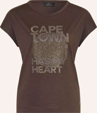 Monari Monari T-Shirt Mit Schmucksteinen braun