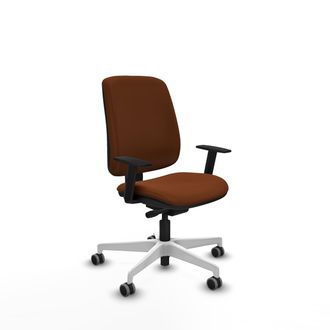 Piqueras y Crespo Alares Schreibtischstuhl, braun, mit 1D-Armlehnen, ausgestattet mit Syncro/Traslack und eingespritztem Schaumstoff, Rollen 65 mm, Parkett, Braun