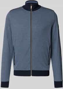 Bugatti Cardigan mit Stehkragen und Rei&szlig;verschluss