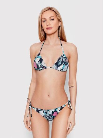 Roxy Bikini-Oberteil Blossom Babe Smocked ERJX304699 Dunkelblau