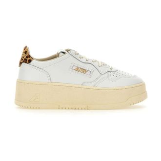 Autry Femme, Chaussures, Blanc, Taille: 41 EU Medalist Platform Baskets