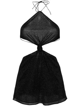 Os&eacute;ree robe m&eacute;tallis&eacute;e Lumi&egrave;re &agrave; coupe courte - Noir