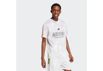 adidas T-Shirt HOUSE OF TIRO NATIONS PACK sportlicher Schnitt, kurze &Auml;rmel, mit Grafik und Allover-Print