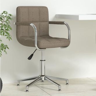 vidaXL Vidaxl - Chaise pivotante de bureau Taupe Tissu