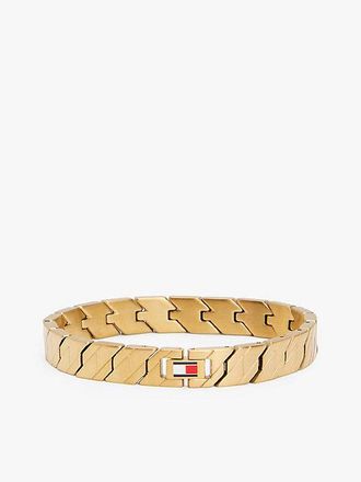 Tommy Hilfiger Bracelet drapeau en émail plaqué or