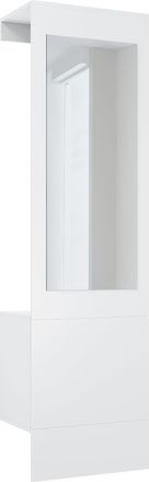 Vladon Garderobe Carlton Neo, Wandgarderobe aus Flur-Paneel mit Spiegel, Kleiderstange & Wandschrank, Weiß matt (52 x 193 x 35 cm)