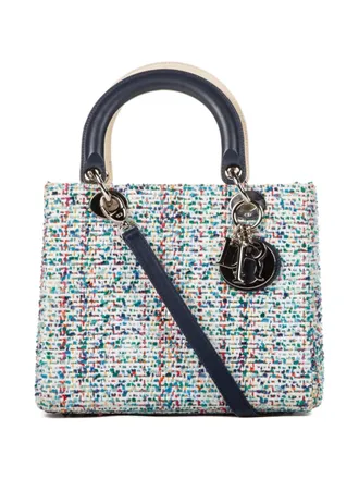 Dior sac cabas Lady Dior m&eacute;dium - Bleu