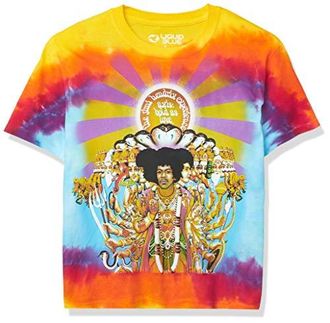 Liquid Blue Jimi Hendrix Asix Bold as Love Tie Dye T-Shirt, Multicolore, S Mixte