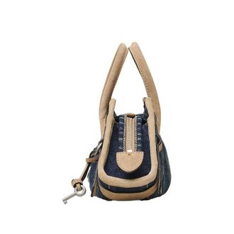 Marc Jacobs Sac The Denim Suede Cristina Small Satchel en coton