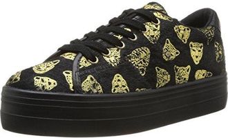 No Name No Name Plato Sneaker Tiger, Baskets Mode Femme - Noir (Black/Gold), 36 EU