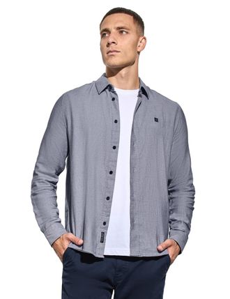 Street One Men Herren Two Tone Strukturhemd