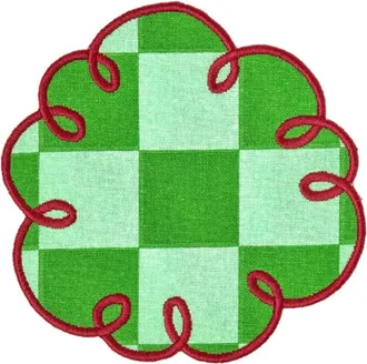 BITOSSI HOME Dessous de verre vichy Dama Verde - Set de 2 Bitossi