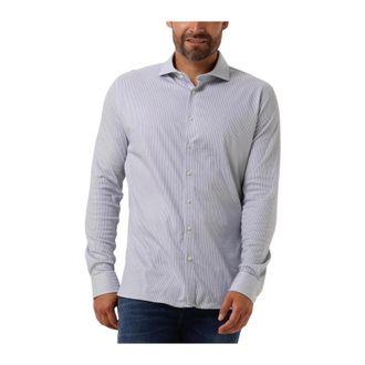 DeSoto Klassisches Blau Gestreiftes Hemd - - Shirts - Herren - Blau - L