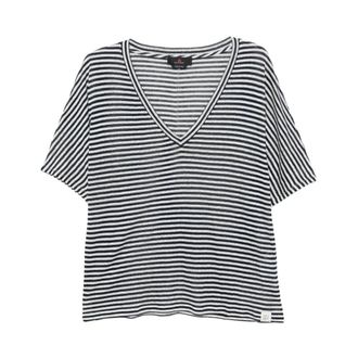 Peuterey Femme, Blouses et Chemises, Multicolore, Taille: 42 FR Ester Striped V-neck T-shirt