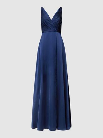 Luxuar Abendkleid mit V-Ausschnitt