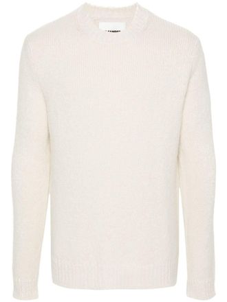 Jil Sander pull bross&eacute; en maille &eacute;paisse - Blanc