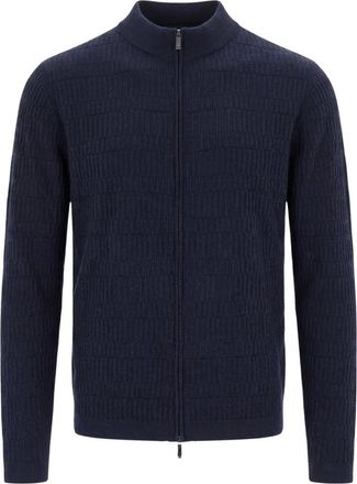 Emporio Armani Gilet en laine vierge - Homme - Pulls - Bleu - Taille: XL