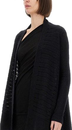 Rick Owens Wool-Blend Knit Cardigan - Black