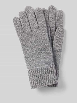 Christian Berg Handschuhe aus reinem Kaschmir mit gerippten Abschl&uuml;ssen