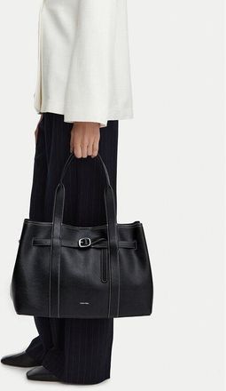 Calvin Klein Handtasche Buckle Medium Work Tote LV04F3549G Schwarz