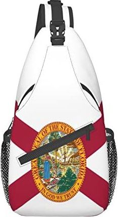 Generic Sac &Agrave; Bandouli&egrave;re Drapeau De La Floride Sac &Agrave; Dos DExt&eacute;rieur Avec Bretelles R&eacute;glables &Eacute;l&eacute;gant Sacoche Porte Epaule, Pour Randonn&eacute;e, Outdoor, Office