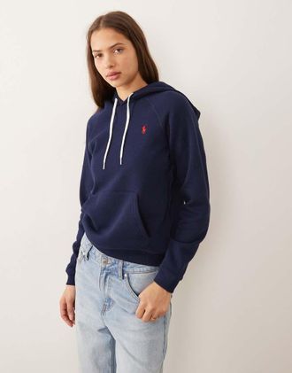 Polo Ralph Lauren Kapuzenpullover in Marineblau mit Markenlogo