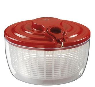 K&uuml;chenprofi Essoreuse &agrave; salade Wave avec cordon de serrage, saladier avec couvercle et panier, d&eacute;montable pour un nettoyage facile, plastique de qualit&eacute; sup&eacute;rieur