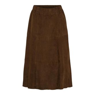 Notyz Midi-Wildlederrock 11395 - - Skirts - Damen - Braun - L
