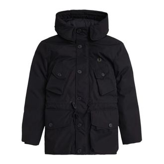 Fred Perry Patch Pocket Puffer Jacket - - Jackets - Herren - Schwarzk - XL
