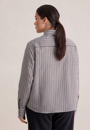 Seidensticker Klassische Bluse Schwarze Rose 1/1 Gestreift