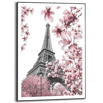 Reinders Gerahmtes Bild, Spring in Paris, Hobbyraum, Poster, Wanddeko, Room Decor, MDF, Schwarz-Wei&szlig;, 70 x 50