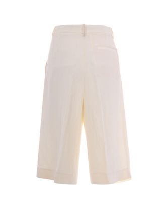 Fabiana Filippi Womens Bermuda Shorts Viscose-Linen Butter Trousers
