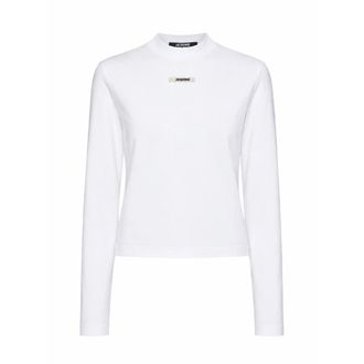 Jacquemus Das Gros Grain Langarm-T-Shirt - - Tops - Damen - Wei&szlig; - L
