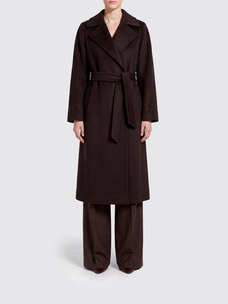 Max Mara Knielanger Woll-Wickelmantel mit G&uuml;rtel