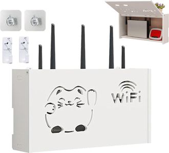 Generic Wi-Fi-Wandaufbewahrungsbox - Router-Regal, for versteckte Regale, ohne Bohren, for Zuhause, Wohnung, Wohnheim, Fernbedienung