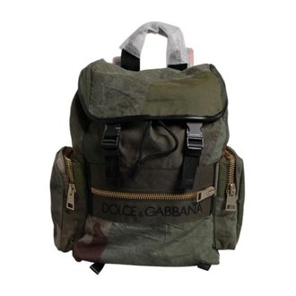 Dolce & Gabbana Camouflage Kordelzug Rucksack - - Bags - Herren - Gr&uuml;n - ONE SIZE
