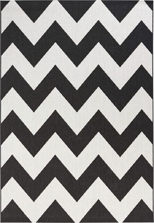 Northrugs In- und Outdoor Teppich Unique 80x150cm - Wetterfest Modernes Design Zick-Zack Geometrisches Muster L&auml;ufer f&uuml;r Balkon Terrasse Garten Wintergarten Woh