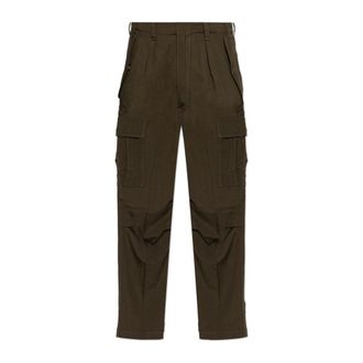 Tom Ford Homme, Pantalons, Vert, Taille: W32 Pantalon Cargo Reps en Laine Cachemire et Soie