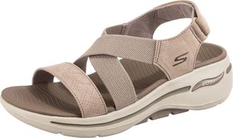 Skechers Damen GO Walk Arch FIT Treasured Sneaker, Taupe Textile, 36 EU