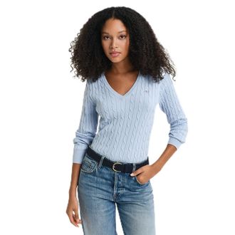 GANT Stretch Cotton Cable V-Neck