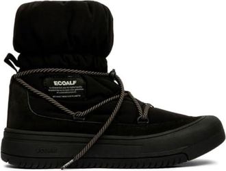 Ecoalf Bottes de neige hautes noires avec lacets en corde, design imperméable, chaussures dhiver durables, Noir, 38 EU