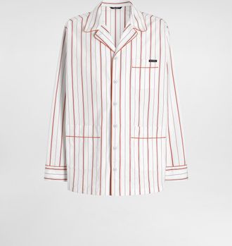 Dolce & Gabbana Striped Poplin Vanity Robe - Mann Hemden Mehrfarbig 44