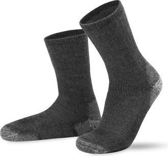 Normani 2 Paar Wollsocken mit Vollplüsch - für Damen und Herren - Wintersocken mit Schaf- und Alpkawolle für maximale Wärme - Socken mit Dicker Sohle Farbe An