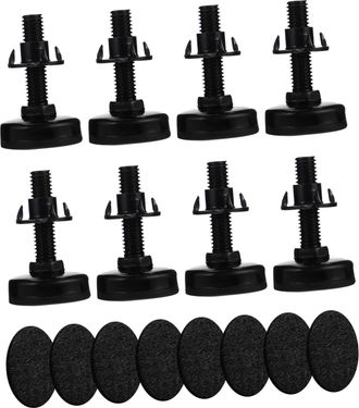DOITOOL 8 Stück Verstellbare Möbelfüße Höhenversteller aus Carbonstahl für Sofa Schrank Tisch Couch Nivellierfüße mit Hoher Tragkraft bis Passend für Unebene 
