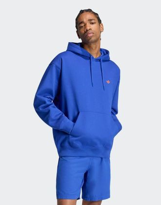 adidas Originals Essentials - Sweat &agrave; capuche ample &agrave; logo tr&egrave;fle - Bleu vif