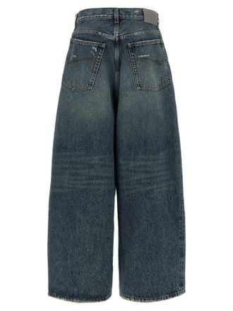 Balenciaga Womens Blue Cotton Relaxed Fit Jeans Clothing