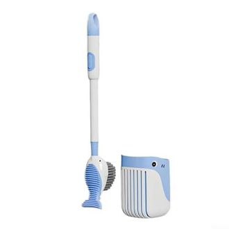 Generic Brosse WC en silicone avec support &agrave; s&eacute;chage rapide et plateau d&eacute;gouttement con&ccedil;ue pour un nettoyage en profondeur des bords des toilettes et le maint
