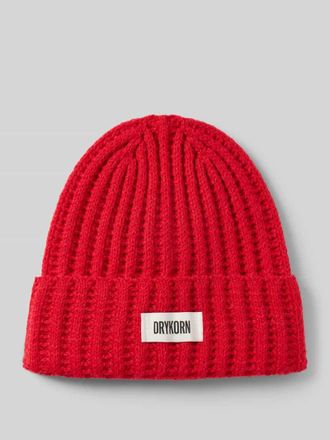 Drykorn Strickm&uuml;tze mit Alpaka-Anteil und Label-Patch Modell CORNIE
