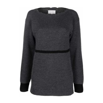 Maison Margiela Gerippter Strickpullover - - Knitwear - Damen - Grau - S